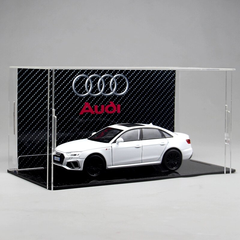 Белый Audi A4L модель автомобиля из сплава 1/32 с подставкой для демонстрации для автомобильных коллекций