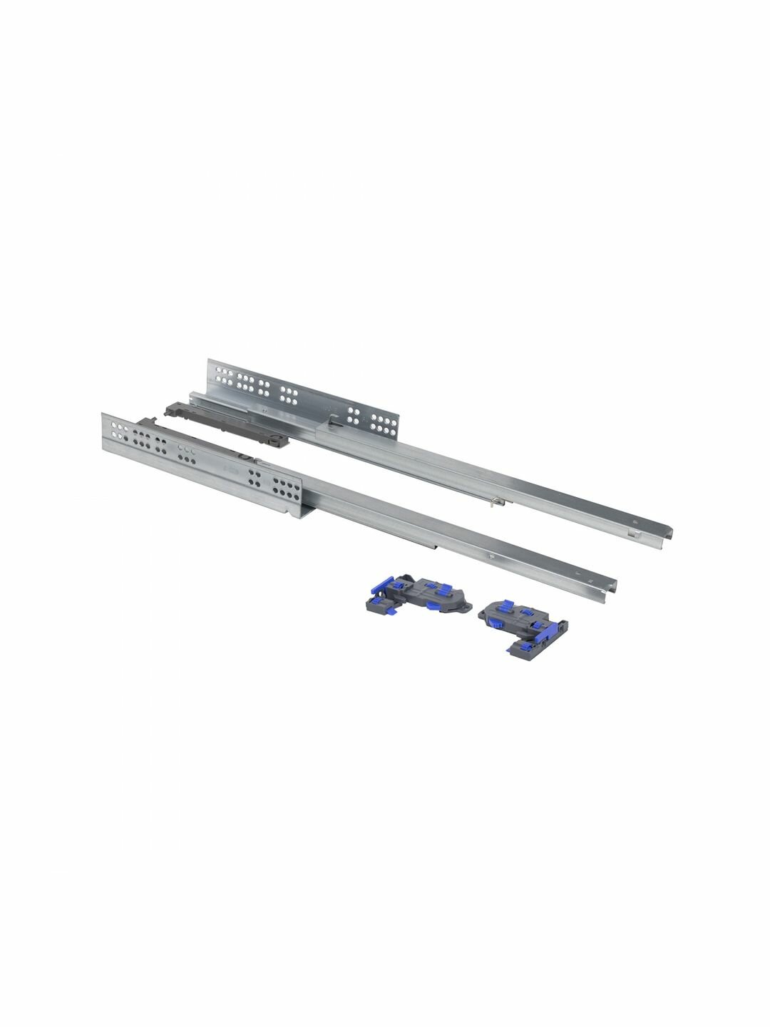 Направляющая скрытого монтажа L-300 push to open ДСП до19mm с замками PRIME by AKS 3D полное выдвиже, компл