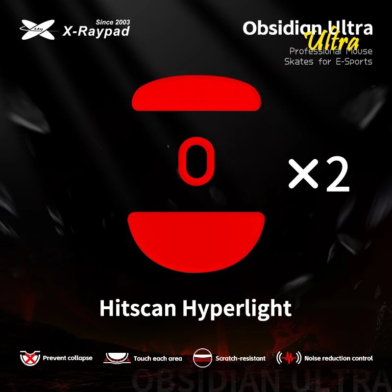 X-Raypad Obsidian Ultra Hitscan Hyperlight, красный