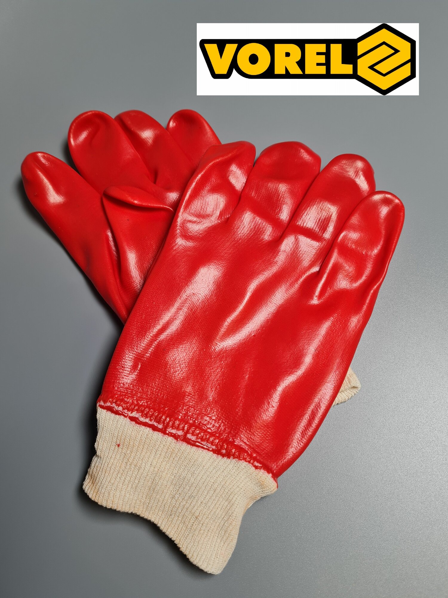 Перчатки Vorel маслобензостойкие красные 10,5" арт.74150