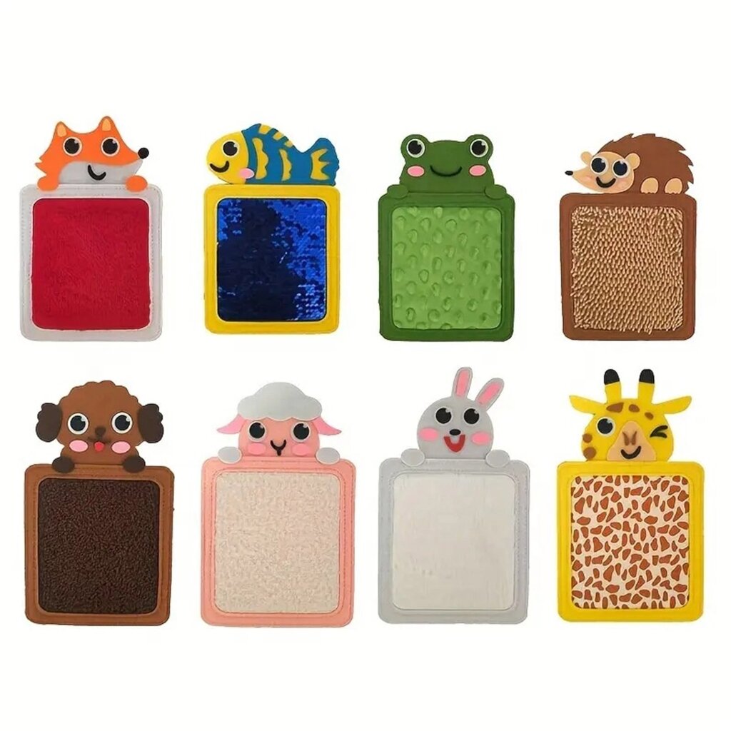8ШТ Мультяшные Сенсорные Текстурные Коврики для Раннего Обучения Малышей, Обучающая Игрушка, Когнитивная Стимуляция, Безопасная Площадка Для Занятий