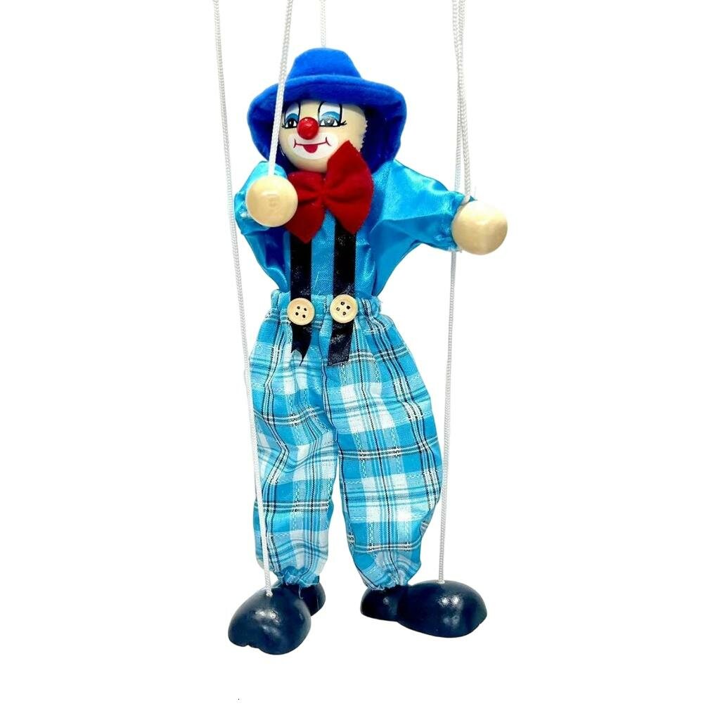 Кукла-клоун марионетка, Синий