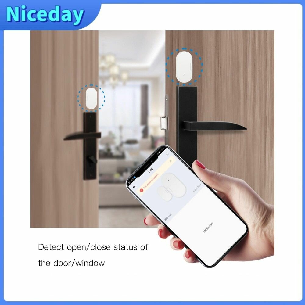 Умный датчик двери и окна, Zigbee, совместим с Tuya, Alexa