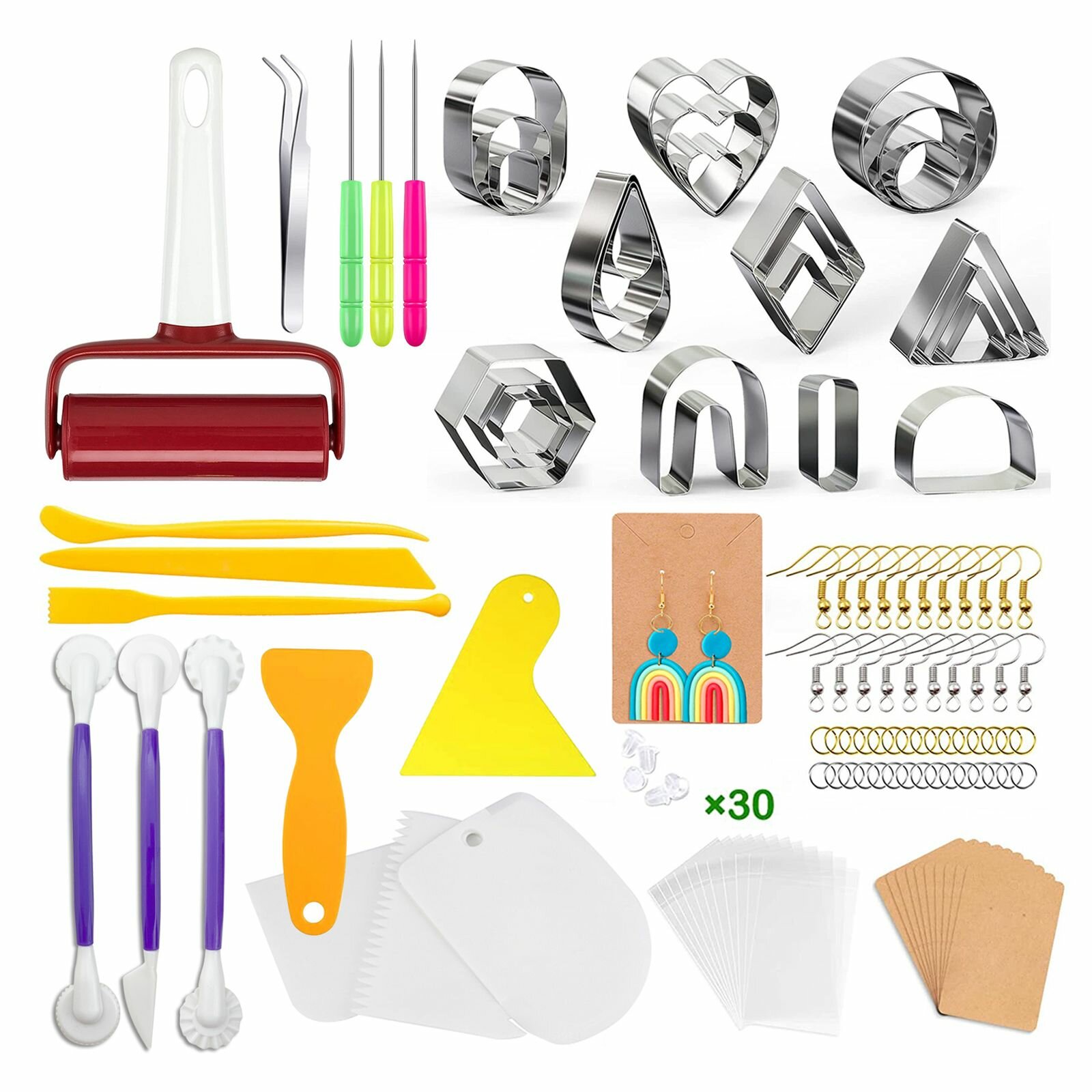 Набор резаков для сережек из нержавеющей стали, 140 крючков, аксессуары прыгающих колец