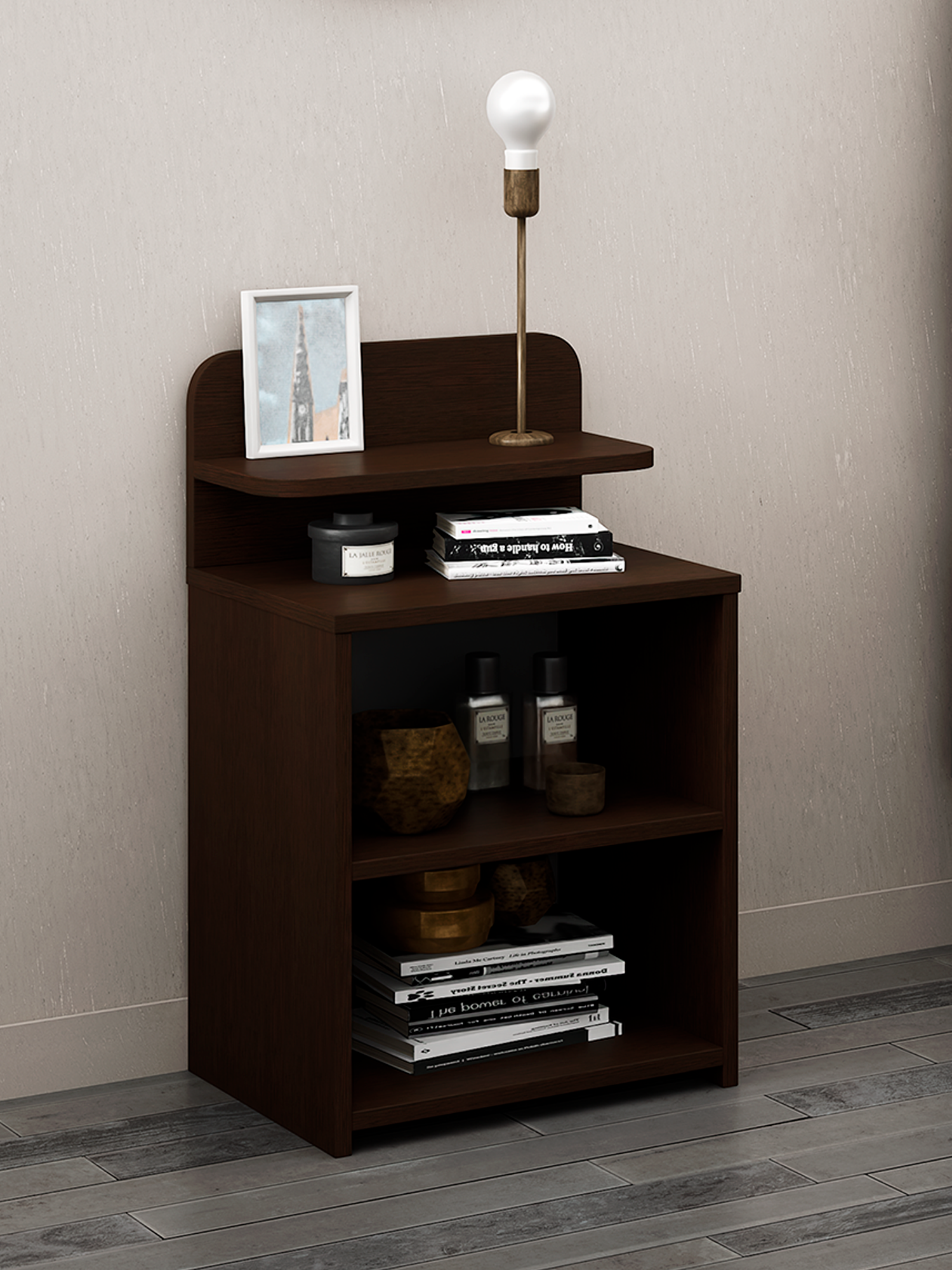 Тумба Vitto-106 венге с полками, прикроватная, для прихожей, под стол, в коридор, в спальню, офисная