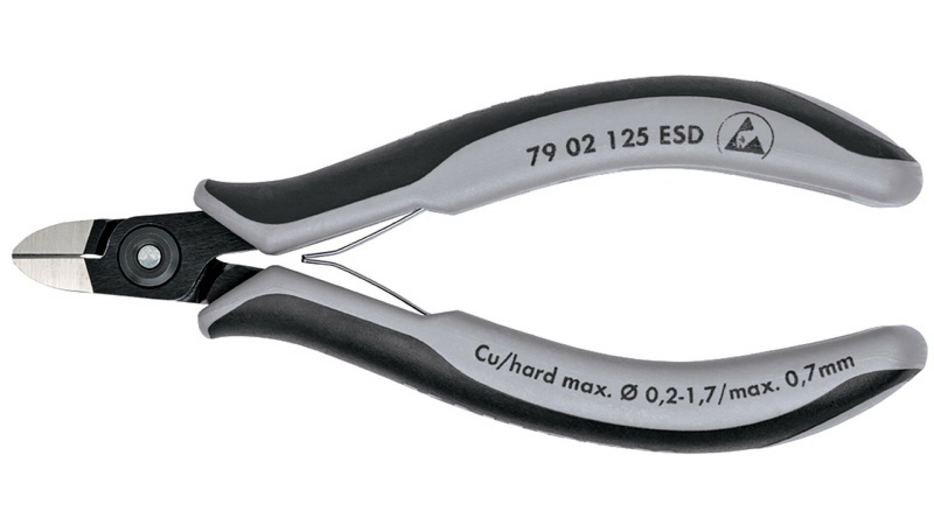 Бокорезы прецизионные Knipex ESD, округлая головка, 125 мм, 2-комп антистатические ручки