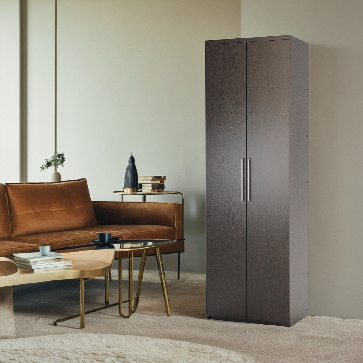 Шкаф с полками Ритм МП-21 80х60х220 см, распашной, в прихожую, лдсп Венге