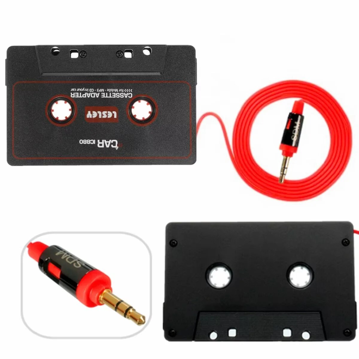 Автомобильная кассетная кассета Ic800, 3,5 мм, Aux аудиоадаптер для Mp3/Mp4 C