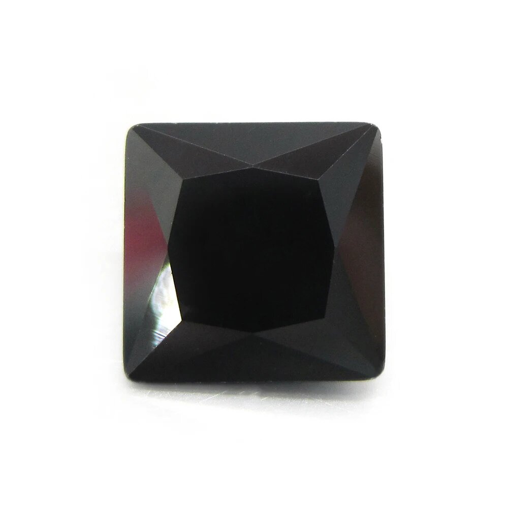 Синтетические кубические цирконии QINGYIGEM 2-5 мм разные цвета Черный, 4x4mm-50pcs, Black