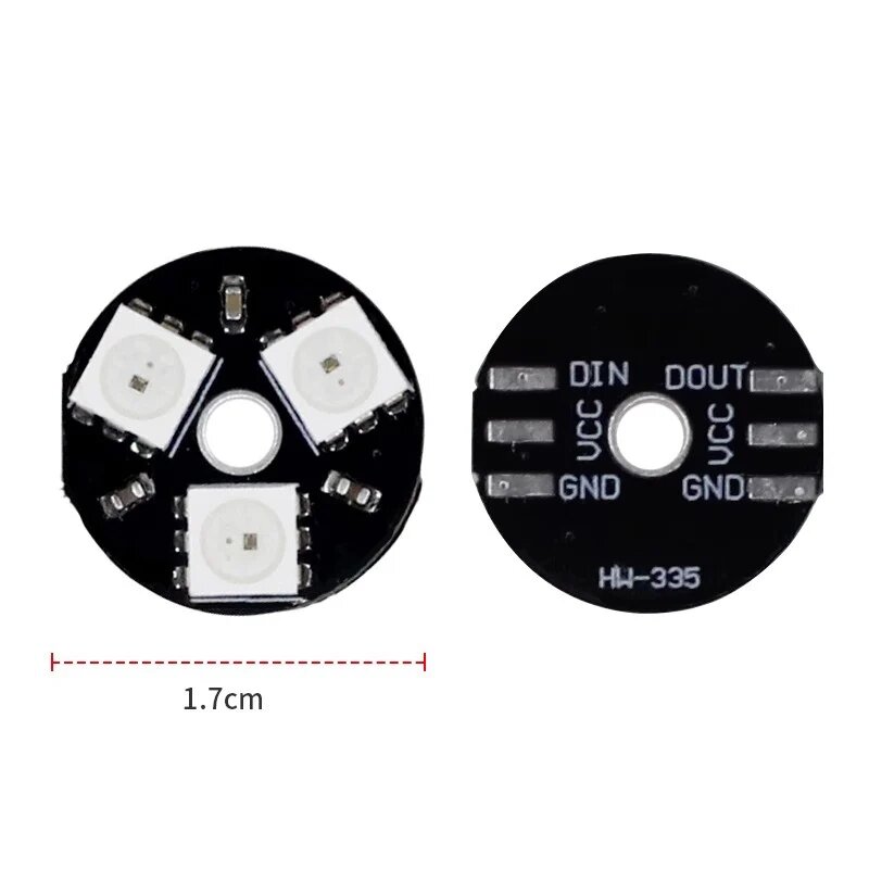 RGB светодиодная кольцевая лампа WS2812 3bit