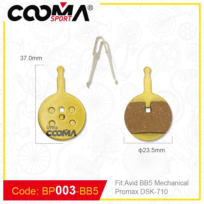 Тормозные колодки COOMA SPORT золотые 4 пары 003-BB5