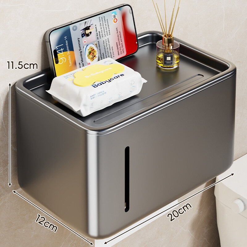 Коробка для хранения туалетной бумаги без сверления, настенная коробка для салфеток, коробка для рулонной бумаги, полка для ванной, держатель для салфеток