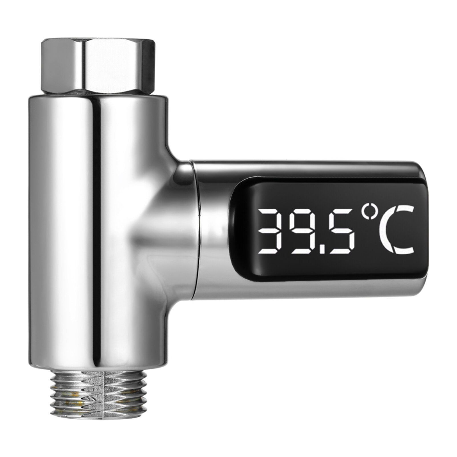 LED Цифровой Термометр для Душа 5~85°C Самогенерирующийся Монитор Температуры Воды в Реальное Время с 360° Поворотным Экраном для Детей, Старых Людей, Домашних Животных Материал ABS+PC Размер Гайки 1/2 дюйм Размер Изделия 8*3*8.5см Вес Изделия 78г Пакет