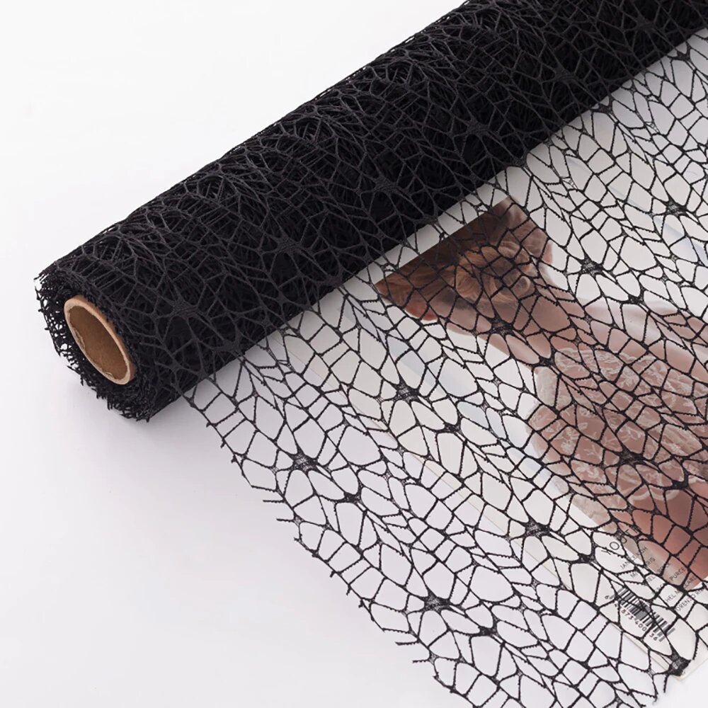 Сетчатая бумага для цветов Черный, 04-black