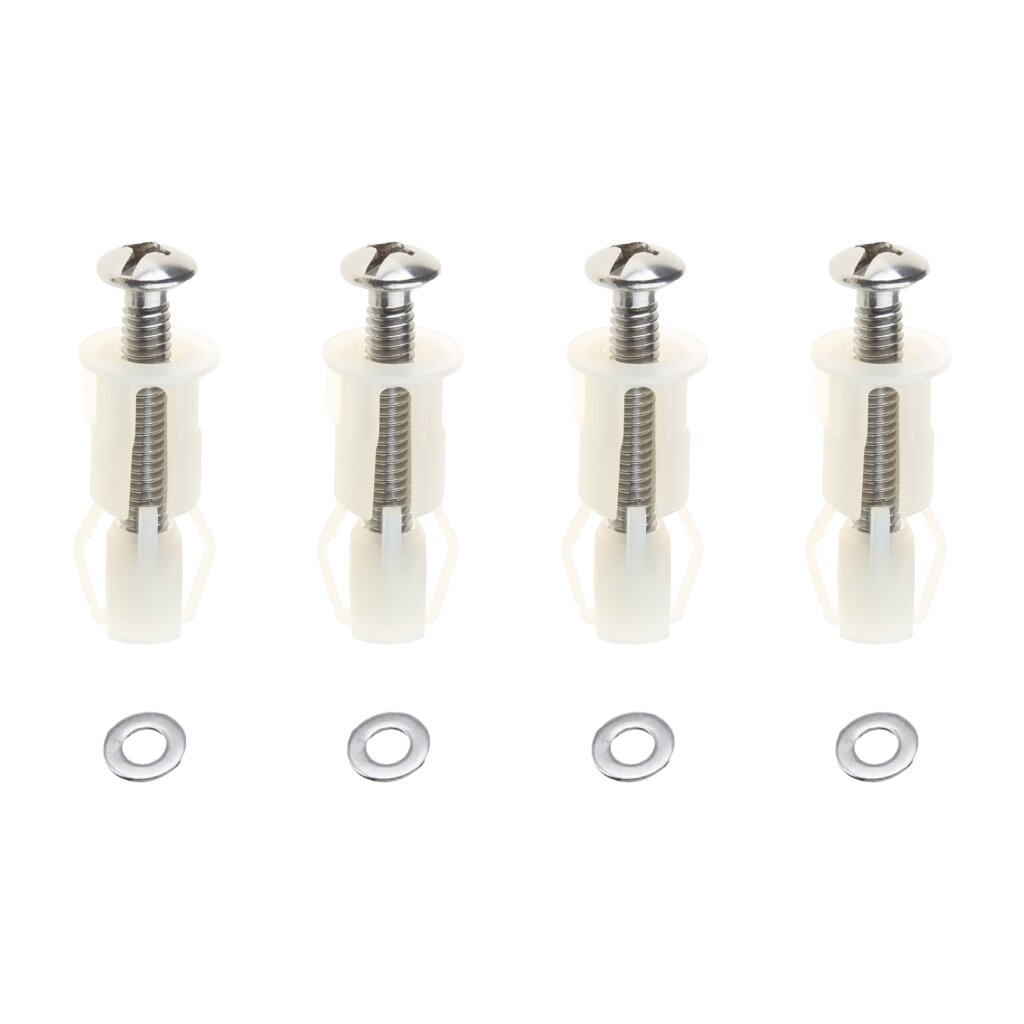 Крепежные винты для сиденья унитаза Расширительные анкеры Пластиковый расширительный крепеж 4 шт. Для легкой установки и повышения безопасности