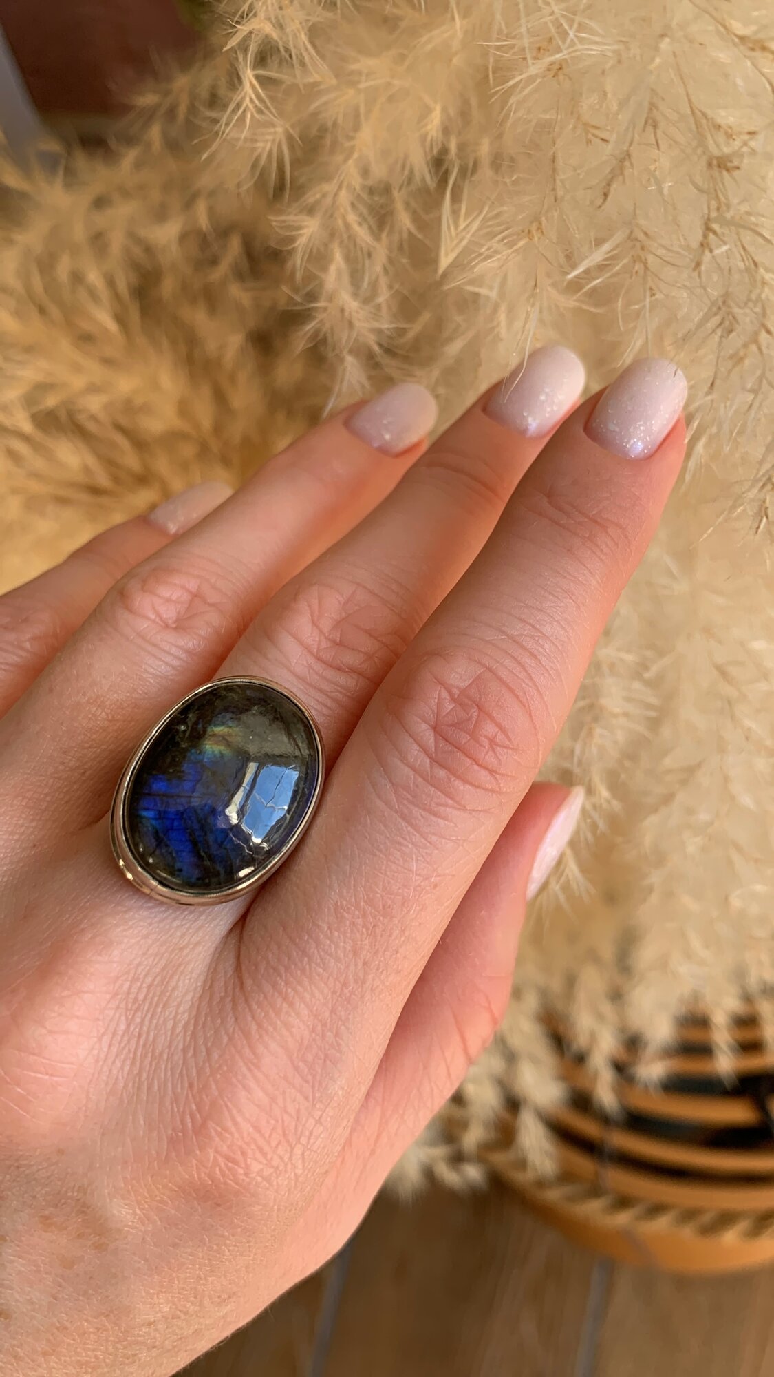 Кольцо-кулон, лабрадорит