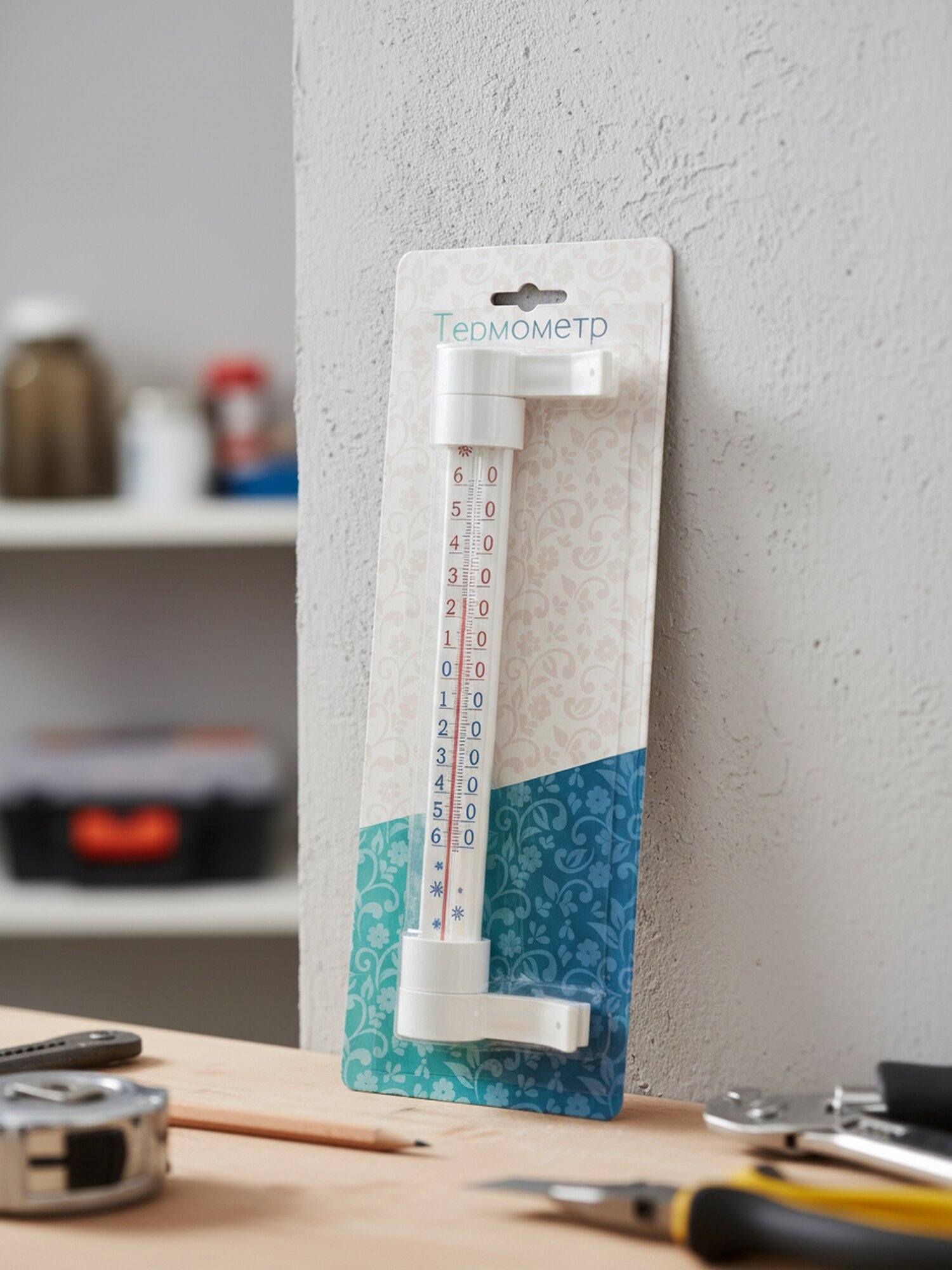 Термометр уличный, пластиковый, в картонной коробке, Престиж