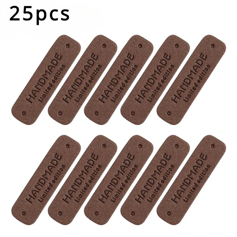 Кожаные этикетки для одежды Коричневый, 25pcs E