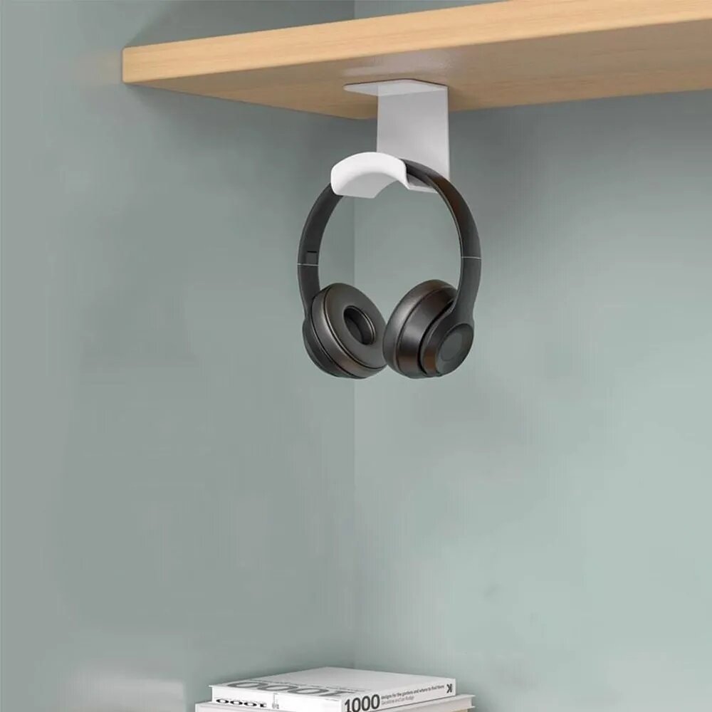 Универсальная подставка для наушников, клейкая пластиковая настенная вешалка под стол, держатель для гарнитуры