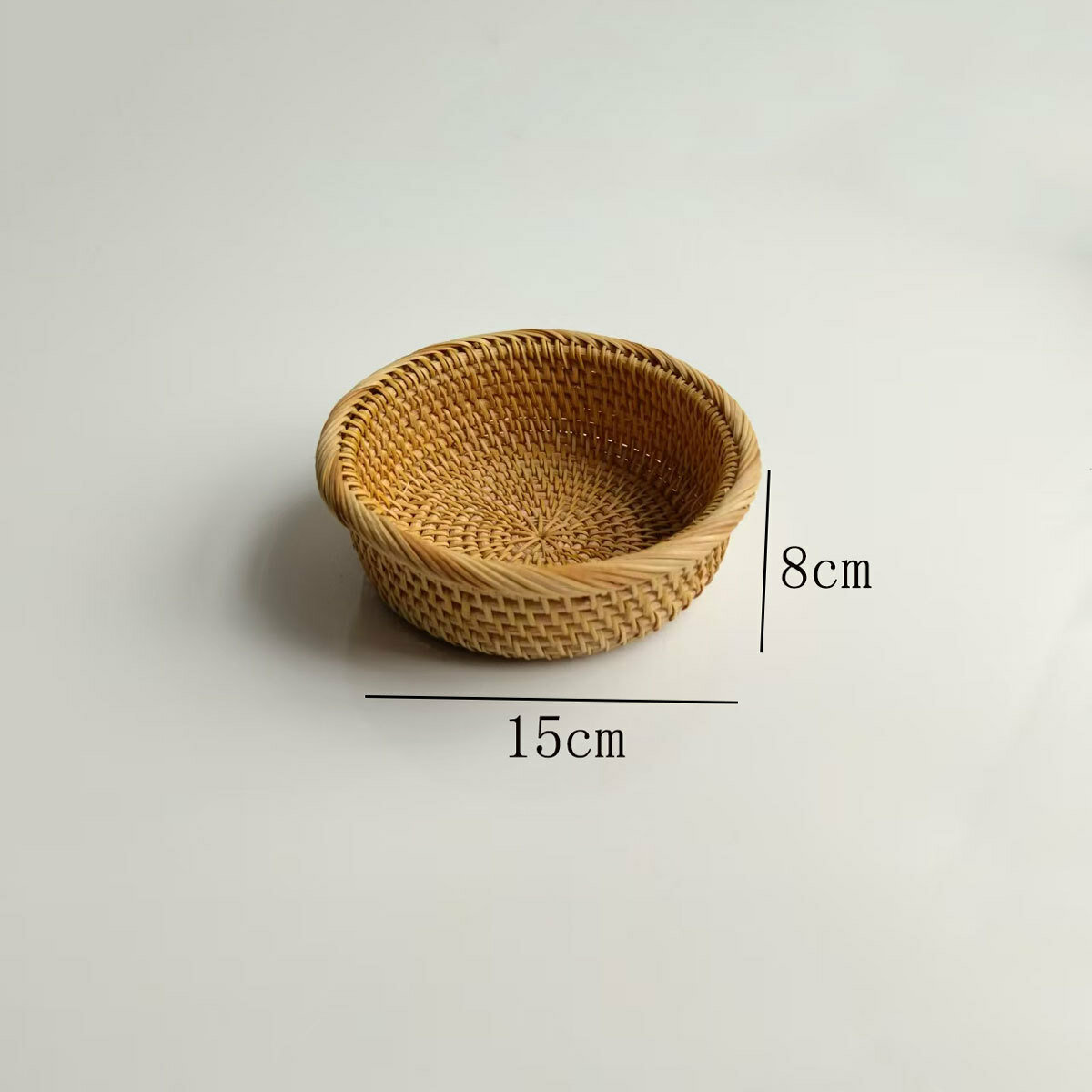 Оптовая продажа вьетнамских ротанговых корзин для хранения, круглая большая фруктовая тарелка, закуски, выпечка, маленькая корзина, коллекция мелких предметов, синий