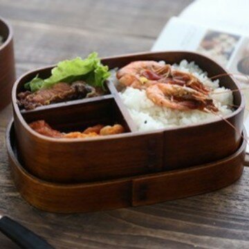 Японский стиль, креативная деревянная ланч-бокс, бенто-бокс с отделениями, ланч-бокс для студентов, ланч-бокс, закусочная коробка, суши-бокс