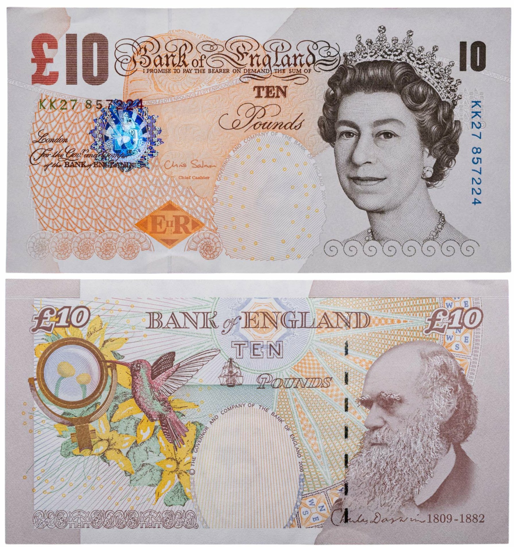 Англия 10 фунтов 2000 Pick 389d