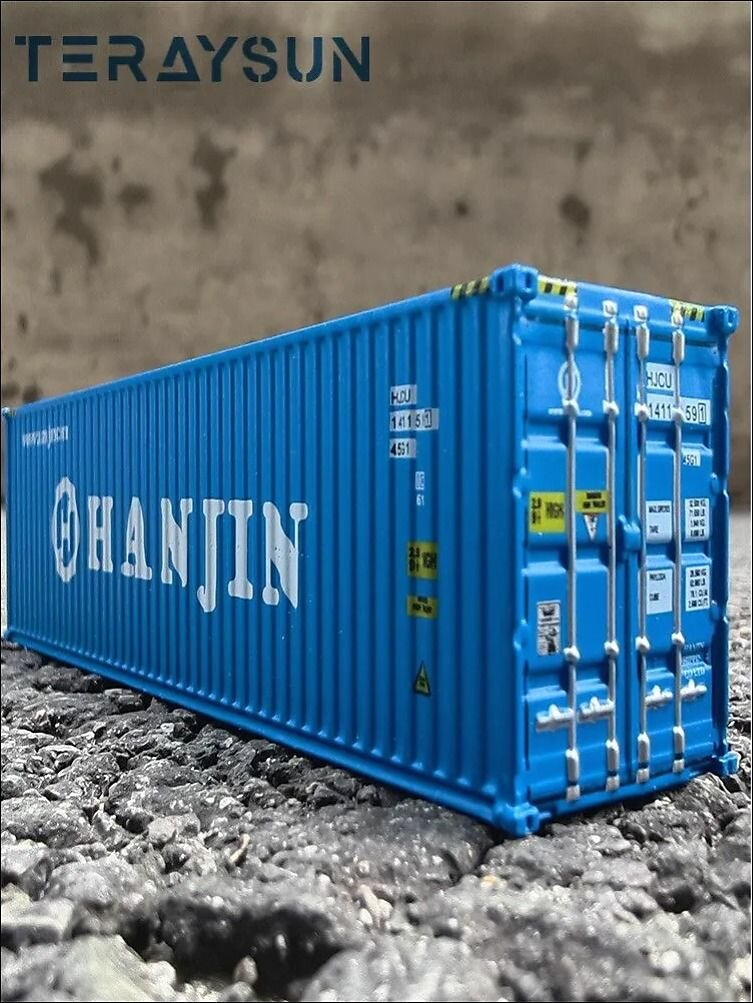 Модель контейнера 40ft HO 1:87, морской грузовой контейнер для железнодорожного моделизма, макета порта и города, ландшафтного песочного стола и диорам
