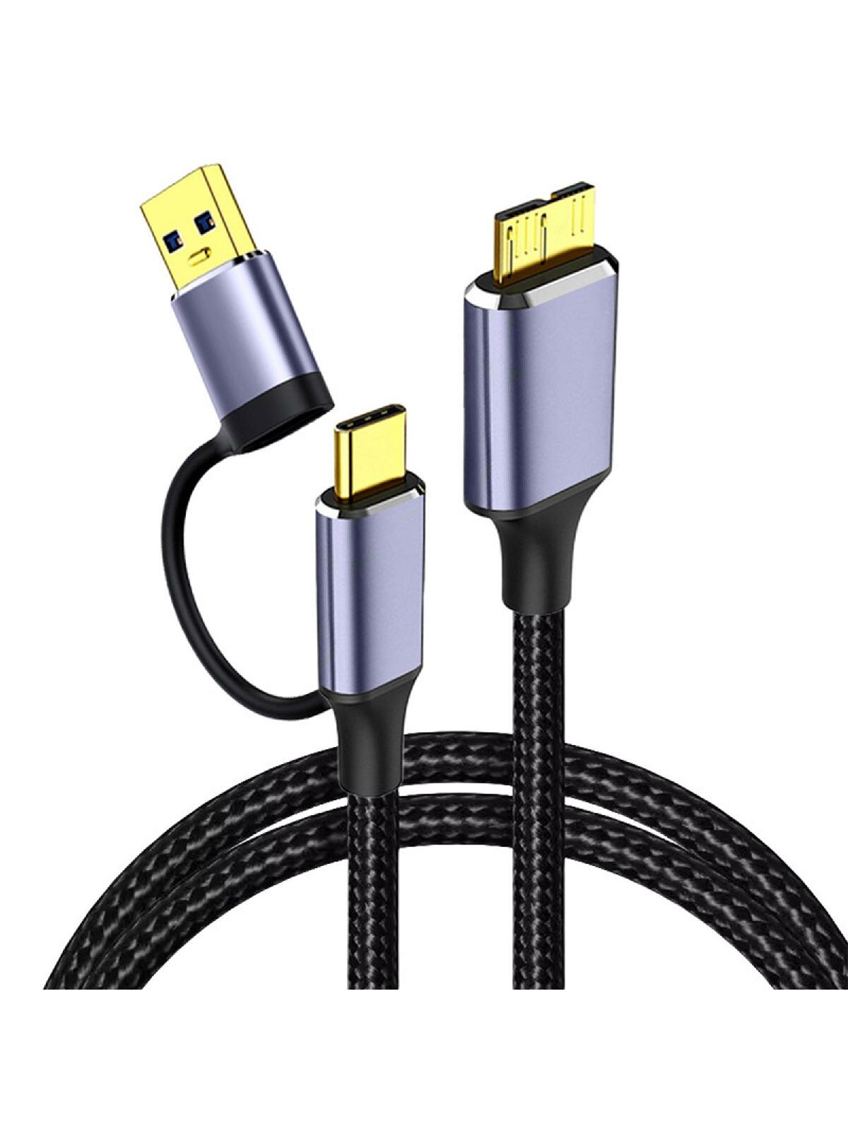 Соединительный кабель USB Type C к Micro B Быстрая зарядка жесткого диска ноутбука