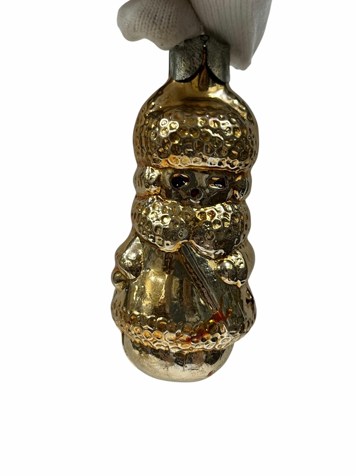 Советская елочная игрушка, Казак, мальчик в шубе. Сделано в СССР