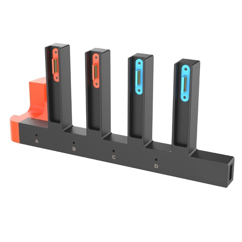 Магнитная Зарядная Док-станция 4 в 1 со Светодиодными Индикаторами и Защитой безопасности 4 Док-станция Для Зарядки контроллера ABS для Консолей NS2 2