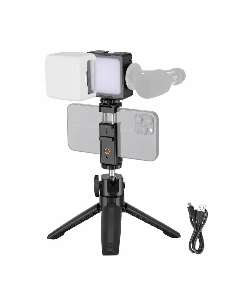 Набор Neewer для влоггинга для записи видео на телефон, видеомикрофонный набор для камеры смартфона, съемки фото и видео для YouTube