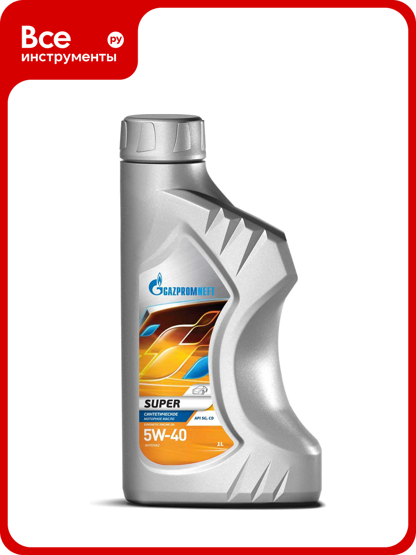 Масло Super 5W-40 1л Gazpromneft 2389907720 синтетическое масло для легковых и дизельных двигателей, зимняя формула