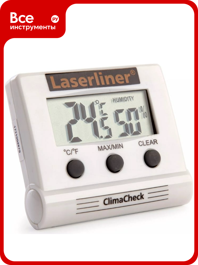 Электронный термометр и гигрометр Laserliner ClimaCheck 082.028A, измеритель температуры и влажности воздуха, точность