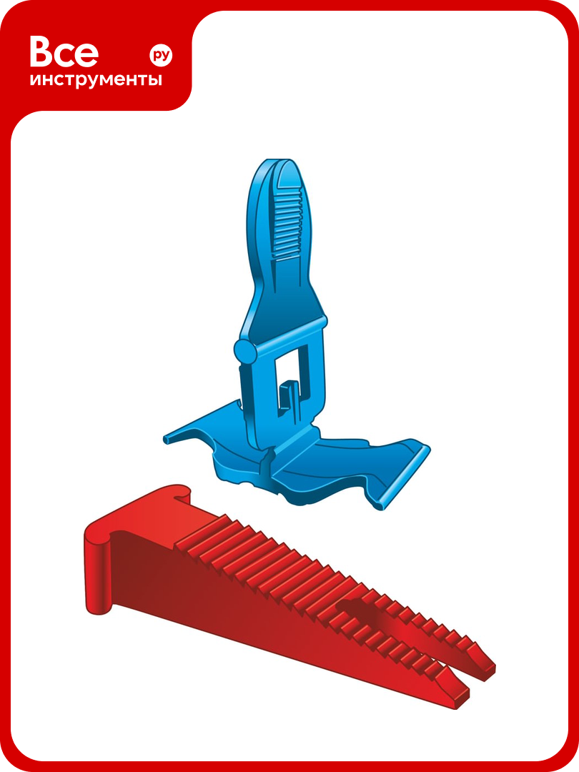 Стартовый набор INTEH для выравнивания плитки на поверхности, полипропиленовые зажимы и клинья, система