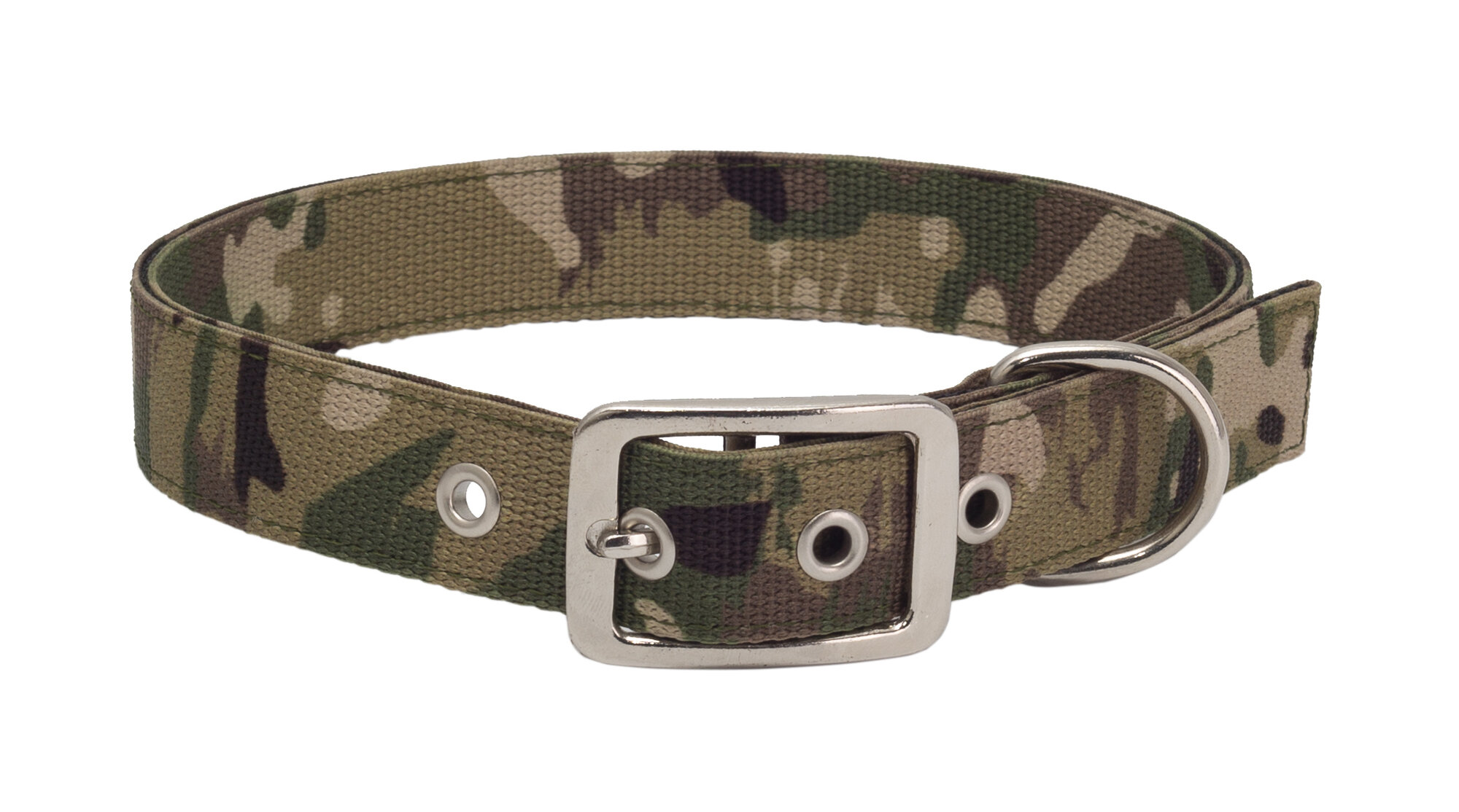 Ошейник капроновый "Камуфляж" ширина 30мм, обхват шеи 47-57 см, зеленый