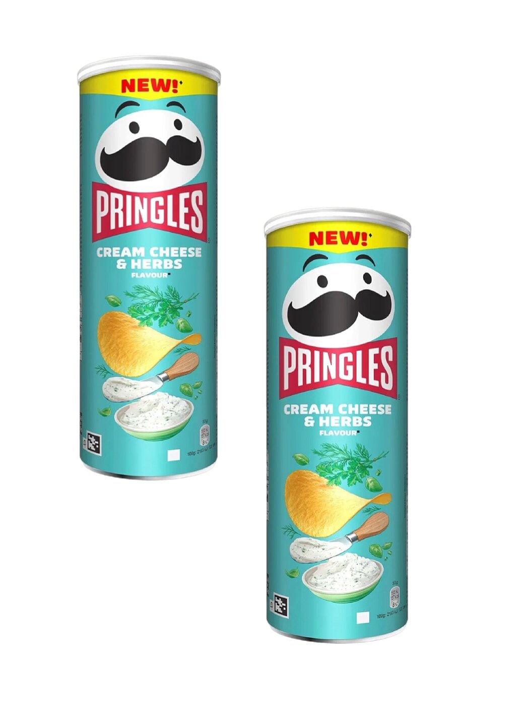 Чипсы картофельные Pringles Cream Cheese & Herbs, с вкусом сливочный сыр с зеленью 165г х 2 шт (Европа)