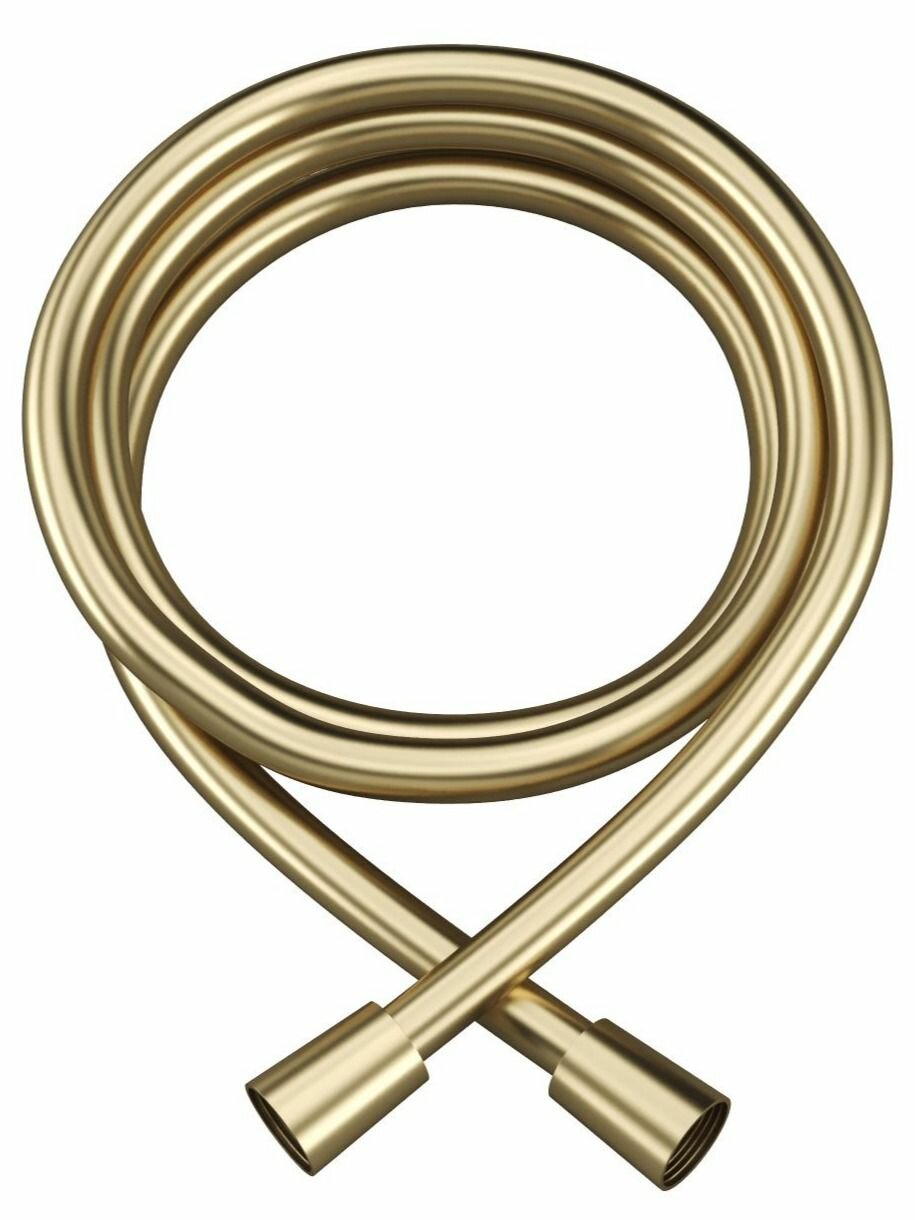 Душевой шланг Sancos 160 см, с защитой от перекручивания, ПВХ, брашированное золото