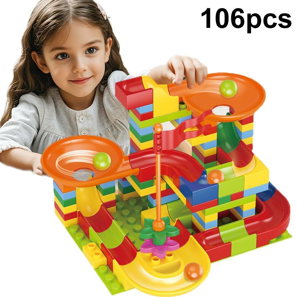 Конструктор детский для мальчика и девочки лабиринт с шариками; Горка с шариками для малышей