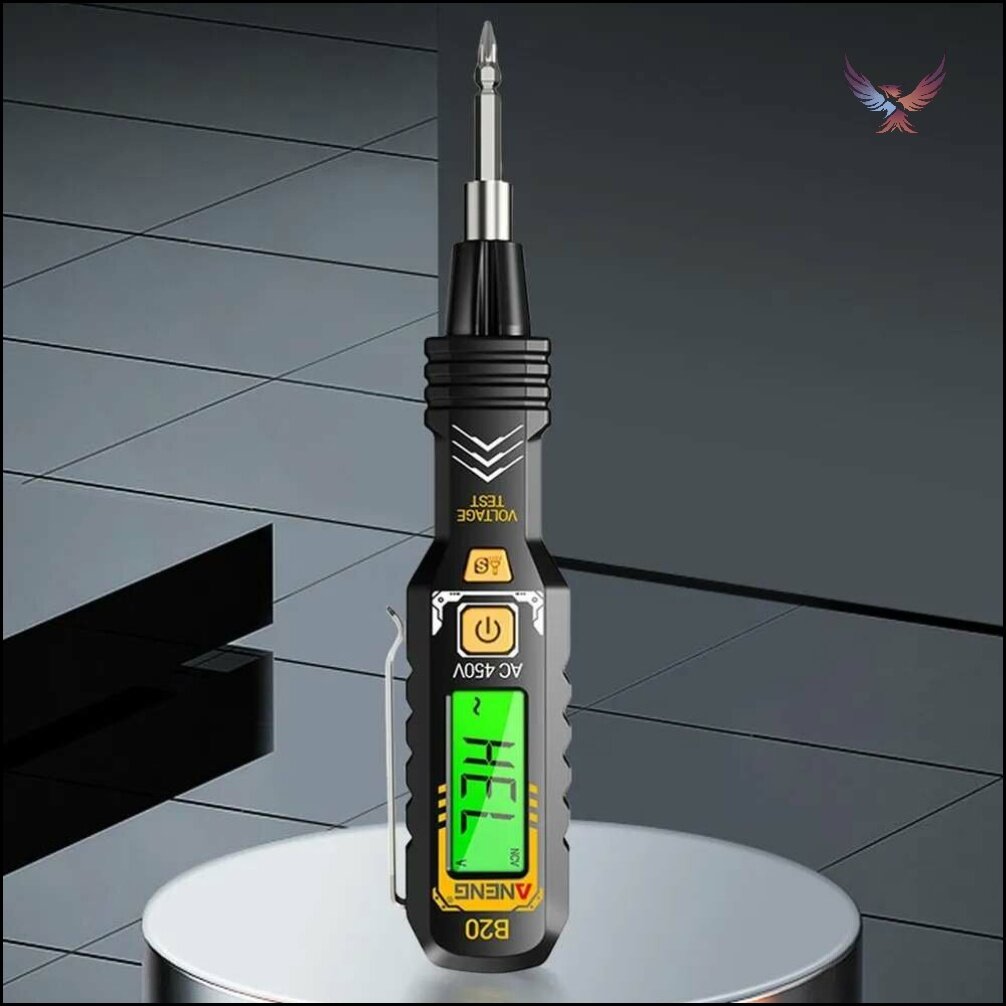 Тестер напряжения Aneng B20, цифровой, ЖК-дисплей, встроенная отвертка