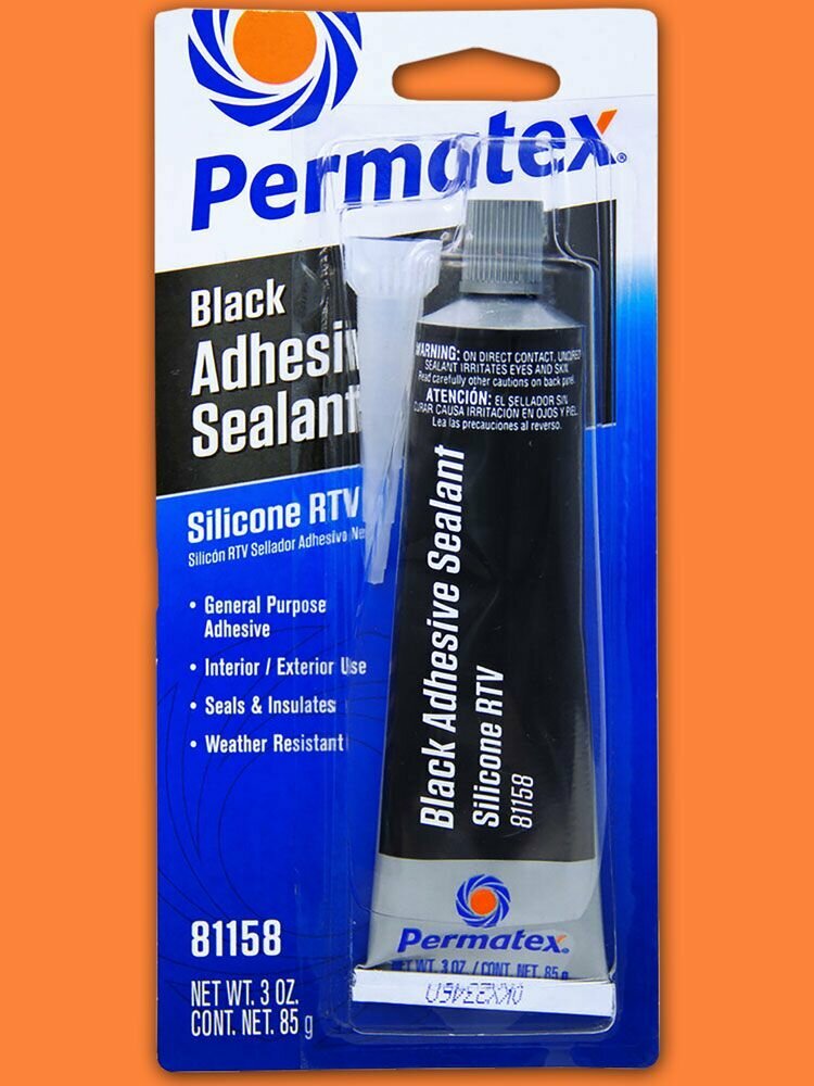 Клей - Герметик Универсальный Черный Силиконовый 85г. PERMATEX США 81158