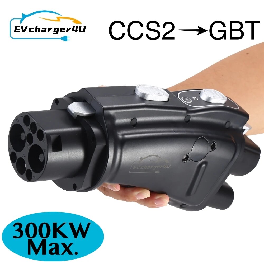 EVcharger4U CCS2 to GB/T EV Converter Adapter DC 300A 1000V 300KW CCS Combo 2 to GBT для BYD JAC Zeekr Deepal Xiaomi Chinese Car