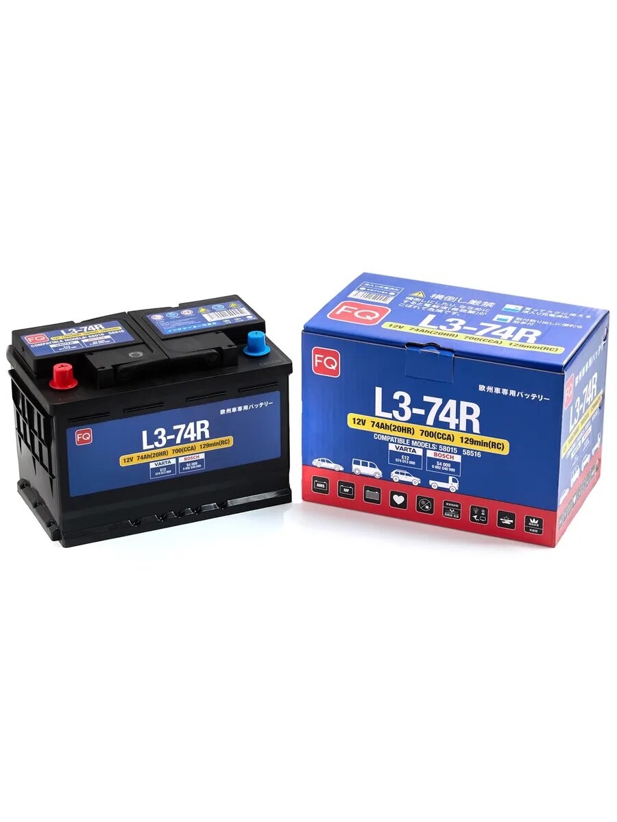 Аккумулятор FQ L3-74R 12V 74Ач 700А 276x175x190 прям. пол.