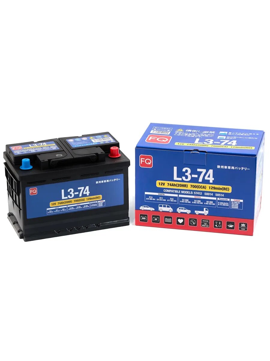 Аккумулятор FQ L3-74 12V 74Ач 700А 276x175x190 обр. пол.
