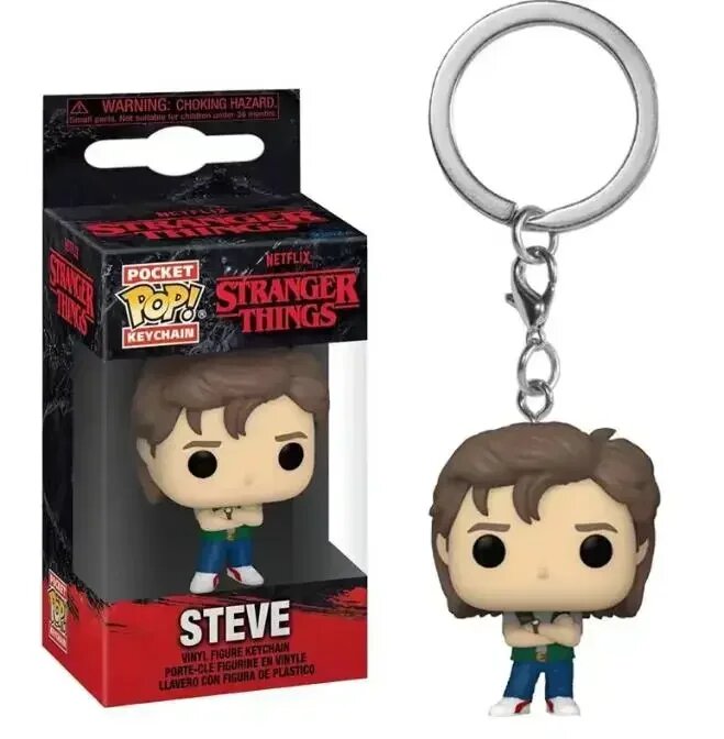 Карманный брелок Funko Pop, брелок Steve, брелки Steve, виниловая фигурка, коллекция кукол, модель игрушки, детский рождественский карнавальный подарок