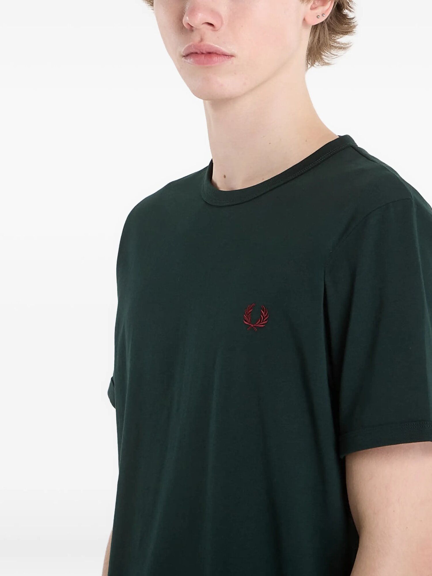 Футболка FRED PERRY, размер M, зеленый, — фото 1