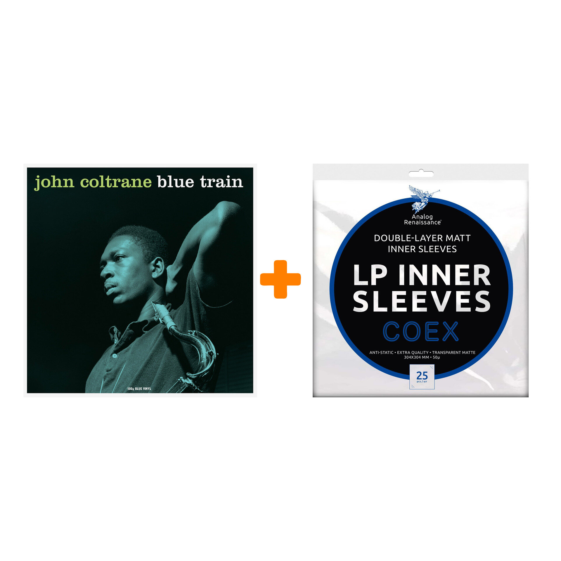 COLTRANE JOHN Blue Train Coloured Blue Vinyl LP + Конверты внутренние COEX для грампластинок 12" 25шт Набор