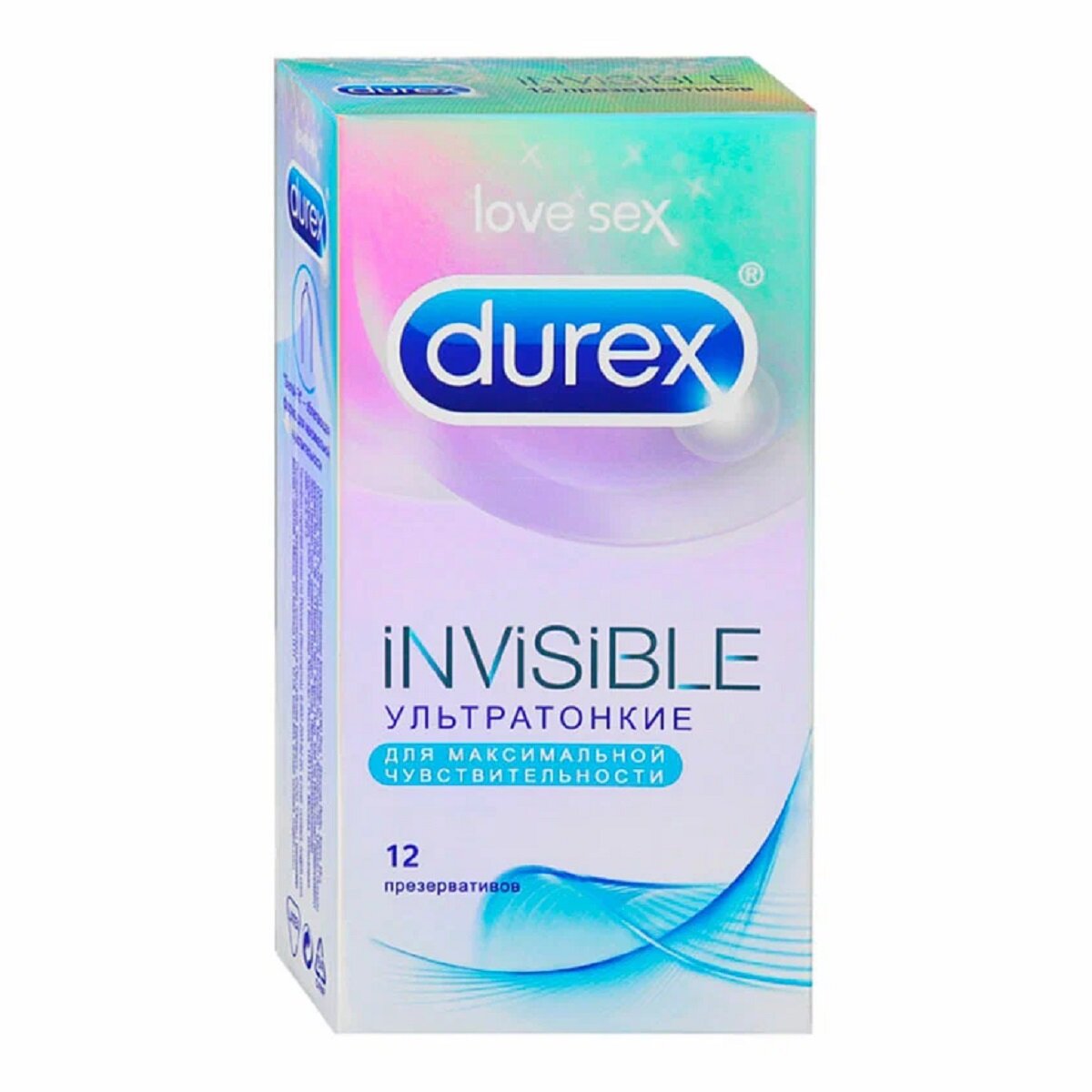 Презервативы Durex "Invisible", ультратонкие, силиконовая смазка, 12 шт.