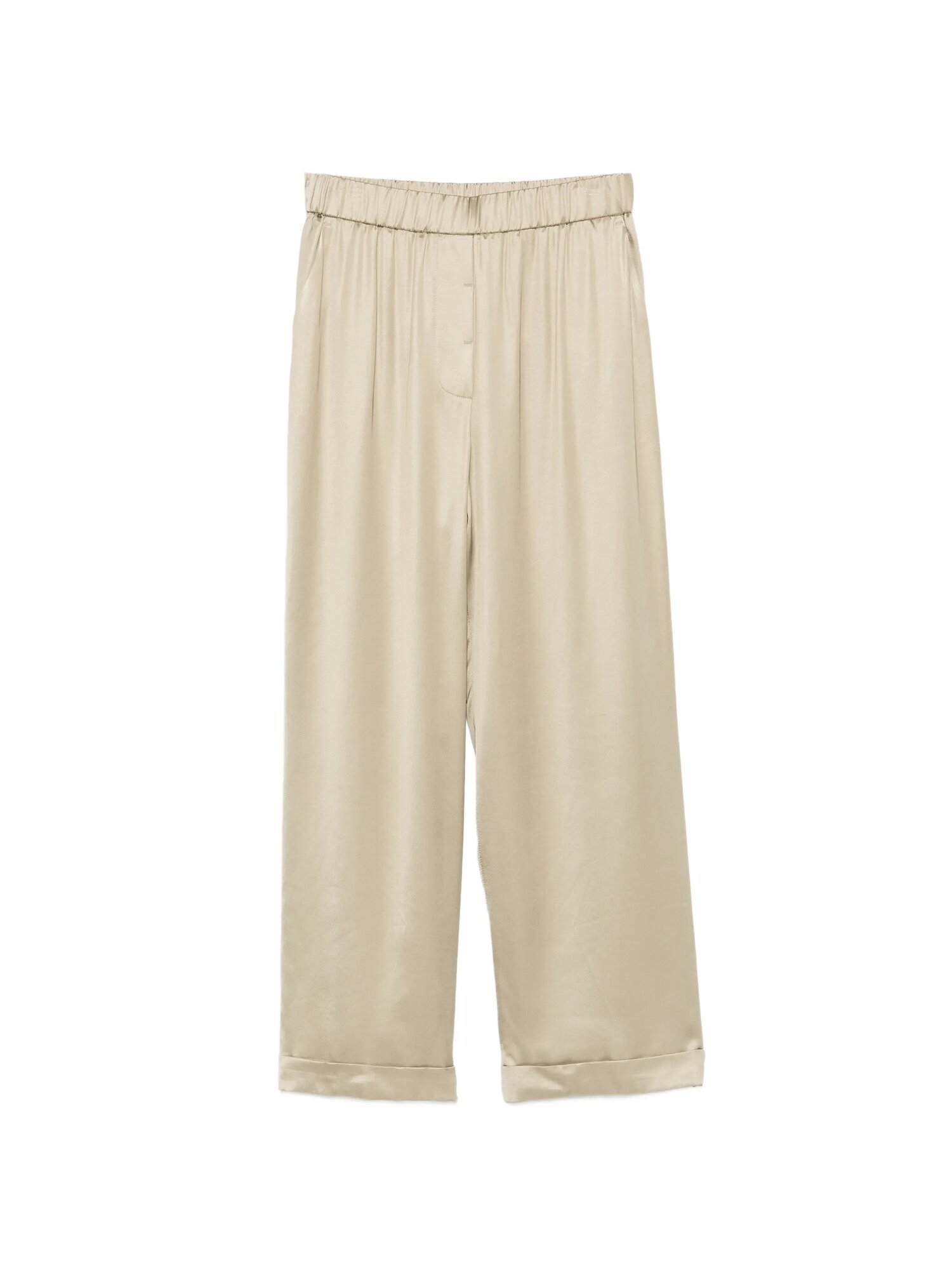 Брюки Satin-finish turn-up trousers