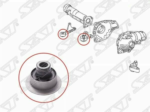 Сайлентблок редуктора SAT ST-52380-60080B Toyota Land Cruiser J200 07-21 / Lexus LX 07-23