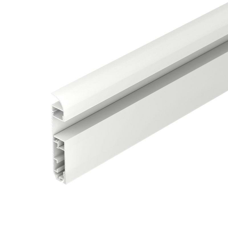 Профиль PLINTUS-H80-2000 WHITE L2000 алюм. Arlight 045452